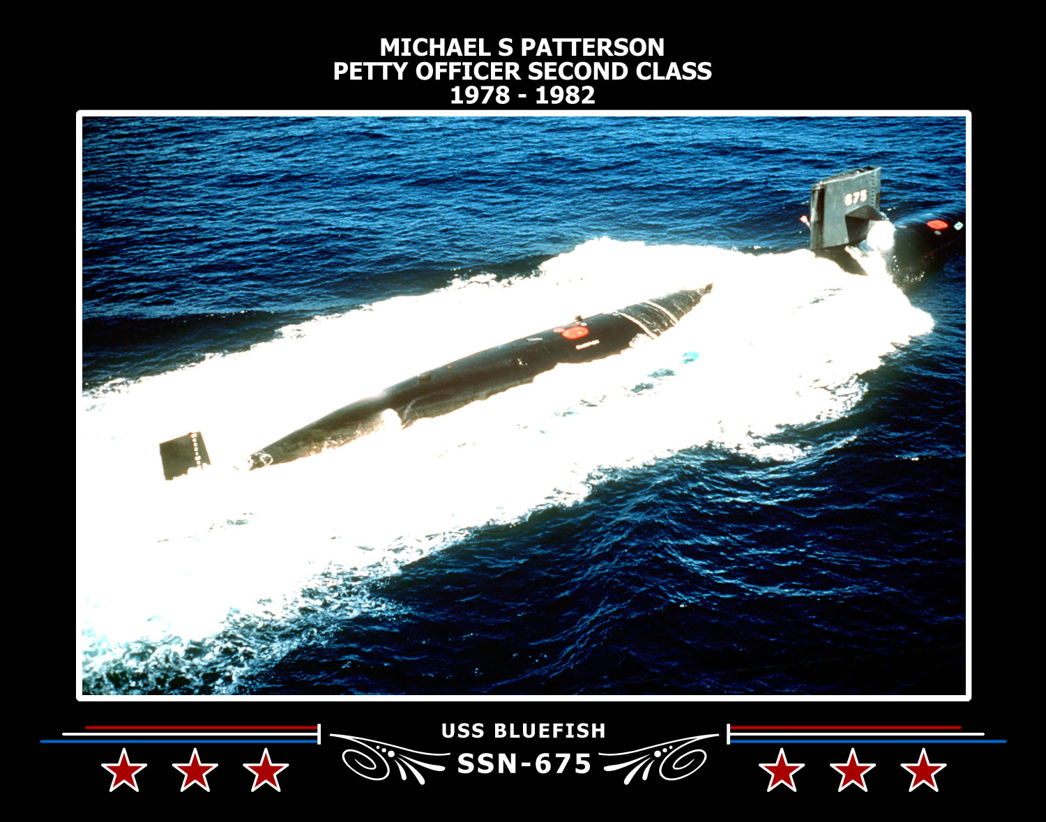 Navy Emporium USS Bluefish SSN-675 Canvas Photo Print 534SSN675 | eBay