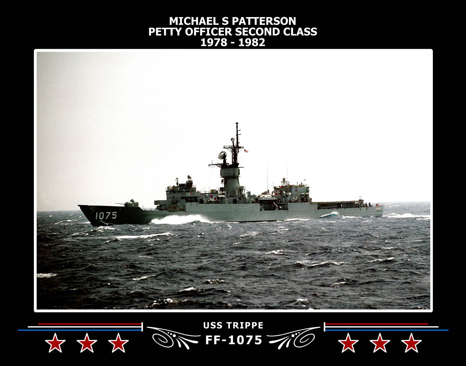 Navy Emporium USS Trippe FF-1075 Canvas Photo Print 66FF1075 | eBay