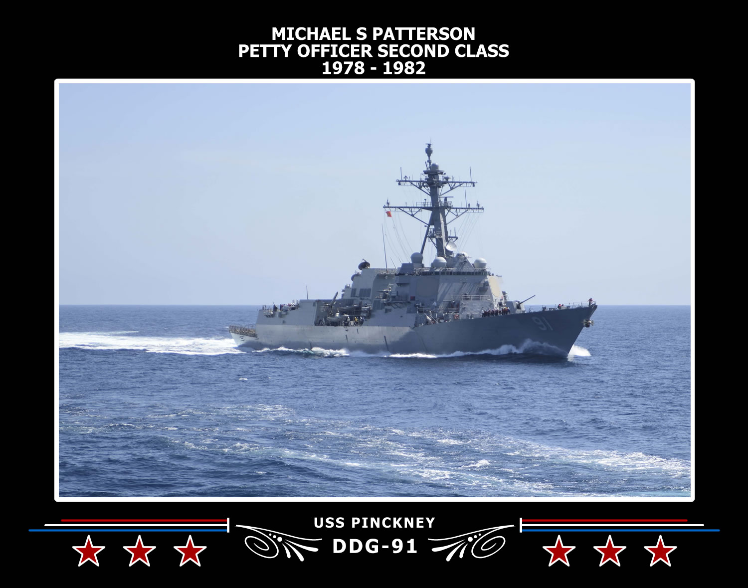 Navy Emporium USS Pinckney DDG-91 Canvas Photo Print 69DDG91 | eBay