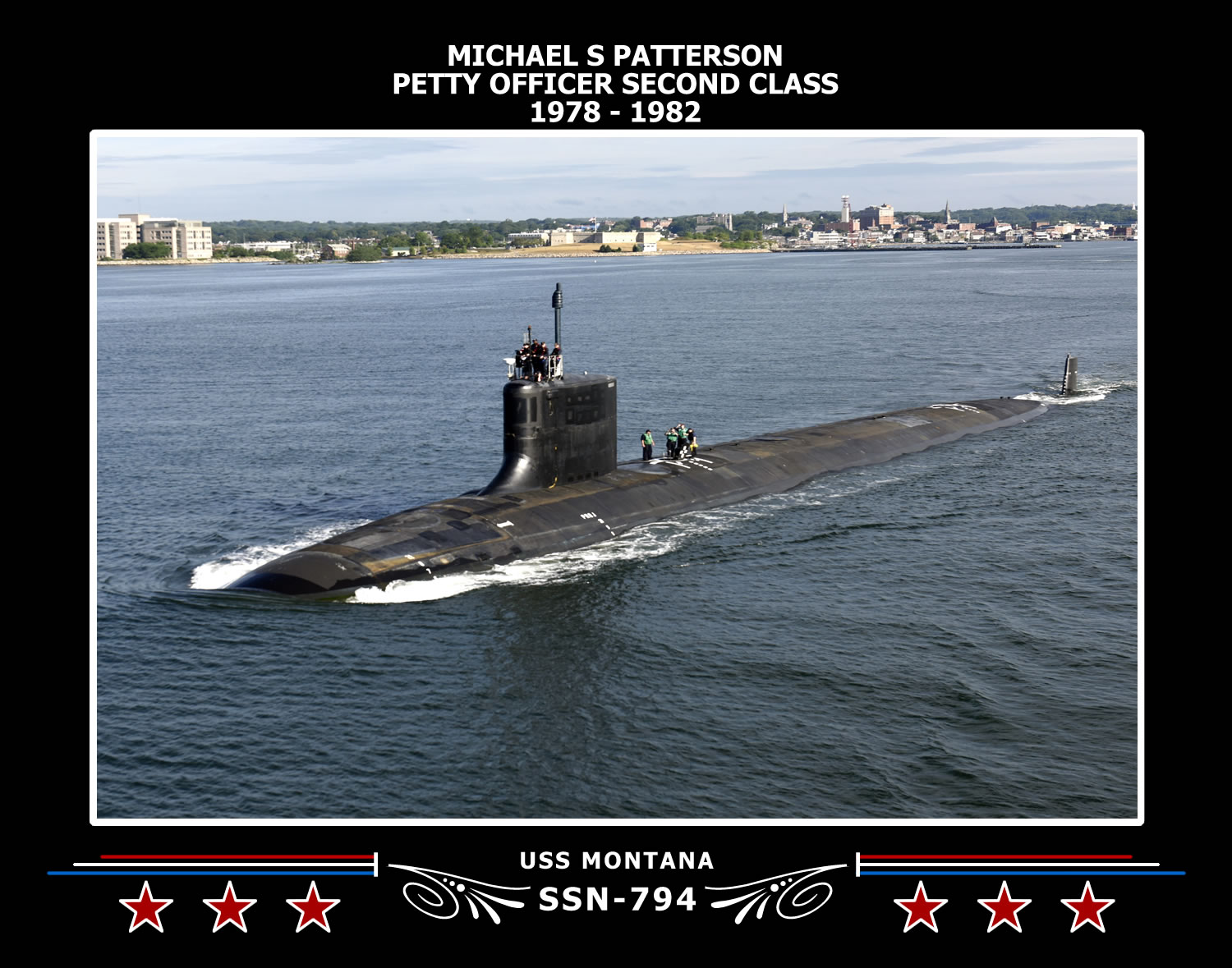 Navy Emporium USS Montana SSN-794 Canvas Photo Print 736SSN794 | eBay